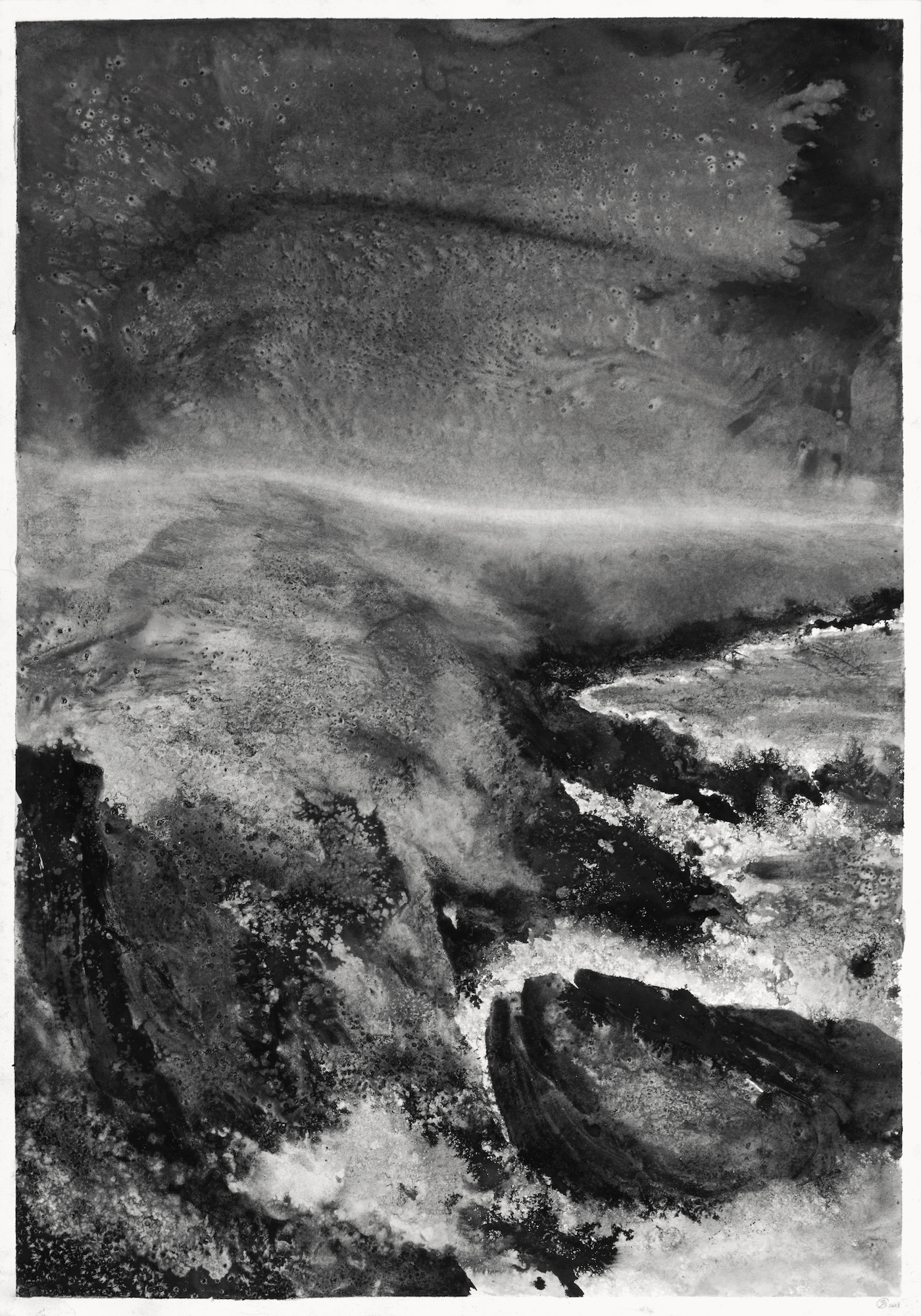 Cliffs, backwash (Pointe du Grouin #23.10) by Yann Bagot - Contemporary ...